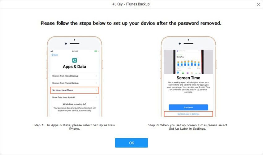 Tenorshare 4uKey ITunes Backup Guide How To Remove Screen Time Passcode